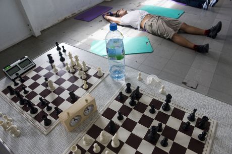 Chess Boxers Training Exercising Chess Board Editorial Stock Photo ...
