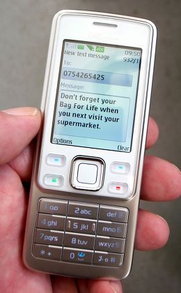 Supermarkets Send Text Messages Customers Remember Editorial Stock ...