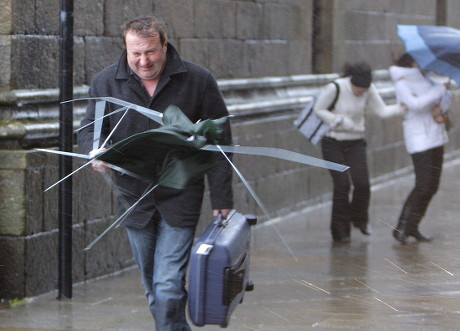 People Try Walk Violent Headwind Rain Editorial Stock Photo - Stock ...