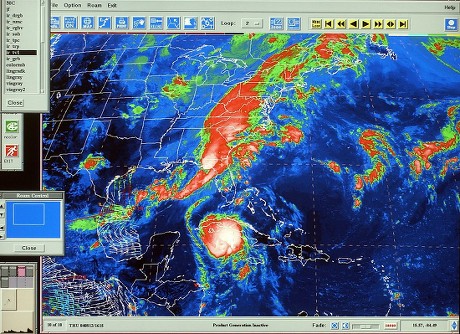 Hurricane Charley Seen On Weather Map Editorial Stock Photo - Stock ...