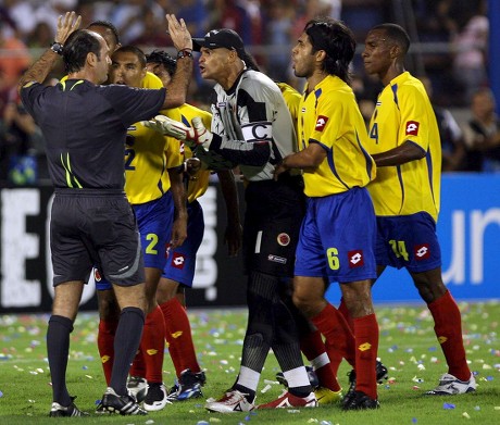 Colombian Players Protest Decision By Referee Editorial Stock Photo ...