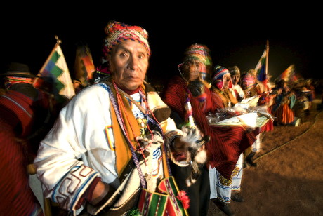 Aimara Indigenous People Perform Traditional Rites Editorial Stock ...