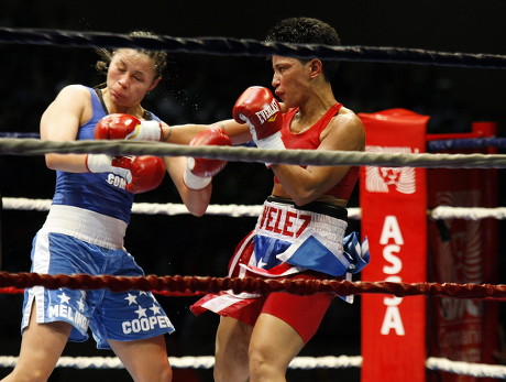 Puertorican Boxer Ada Velez R Punches Editorial Stock Photo - Stock Image | Shutterstock