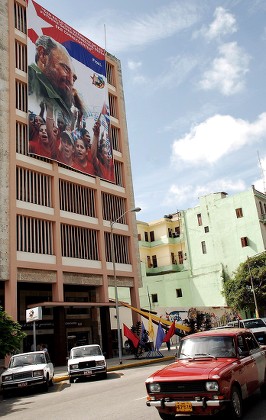 Giant Poster Fidel Castro Hangs Building Editorial Stock Photo - Stock ...