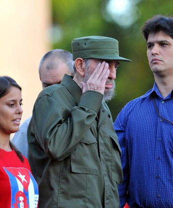 Former Cuban President Fidel Castro Salutes Editorial Stock Photo ...
