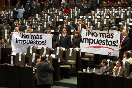 Mexican Legislators Hold Banner Sentence No Editorial Stock Photo ...