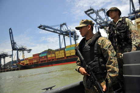 Group Panamanian Police Officers Participate Security Editorial Stock ...