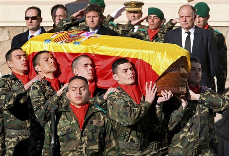 Spanish Army Soldiers Carry Coffin Their Editorial Stock Photo - Stock ...