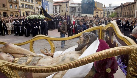 Float Bearing Statue Representing Recumbent Jesus Editorial Stock Photo ...