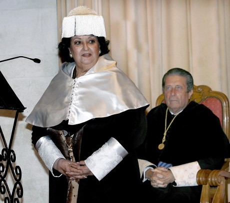 Spanish Soprano Monserrat Caballe L Delivers Editorial Stock Photo ...