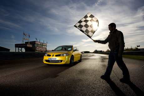 Renault Megane R26 Car Yellow Thruxton Editorial Stock Photo - Stock ...