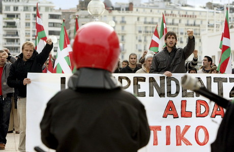 Antiriot Police Face Group Supporters Basque Editorial Stock Photo ...