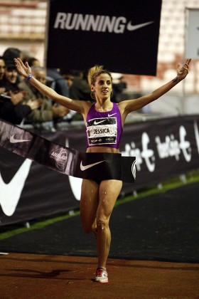 Portuguese Athlete Jessica Augusto Celebrates While Editorial Stock ...