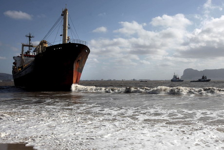 Panamanian Merchant Ship Rhea Seen Beached Editorial Stock Photo ...
