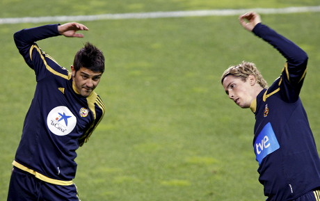 Spanish National Soccer Team Strikers David Editorial Stock Photo ...
