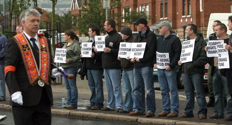 Protestant Orangemen March Pass Irish Republican Editorial Stock Photo ...