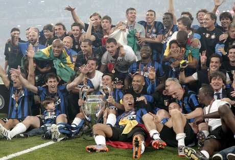 Inter Milan Players Celebrate After Uefa Editorial Stock Photo - Stock ...