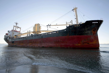 Panamanian Merchant Ship Rhea Seen Beached Editorial Stock Photo ...