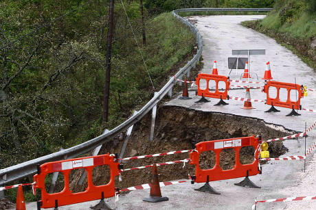 Huge Hole Road Leading Caloca Village Editorial Stock Photo - Stock ...
