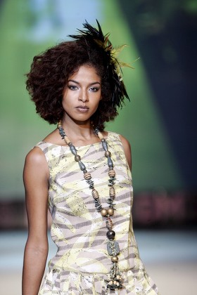 Model Takes Catwalk Wearing Creation Dominican Editorial Stock Photo ...
