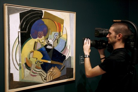 Cameraman Films Painting By French Cubism Editorial Stock Photo - Stock ...