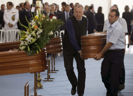 Funeral Home Staff Carry Coffin Earthquake Editorial Stock Photo ...