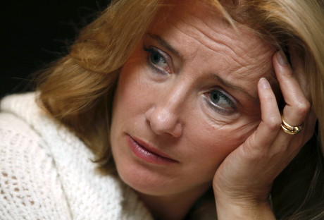 British Actress Scriptwriter Emma Thompson Listens Editorial Stock ...