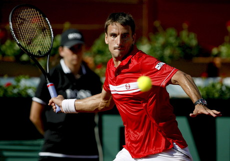 Spanish Tennis Player Tommy Robredo Returns Editorial Stock Photo ...