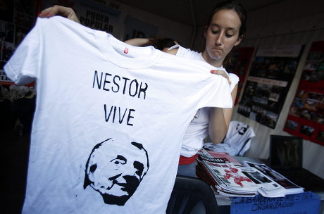 Peronist Activist Shows Tshirt Reminiscent Late Editorial Stock Photo ...