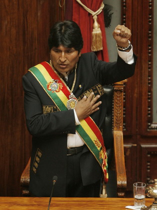 Bolivian President Evo Morales L Bolivian Editorial Stock Photo - Stock ...