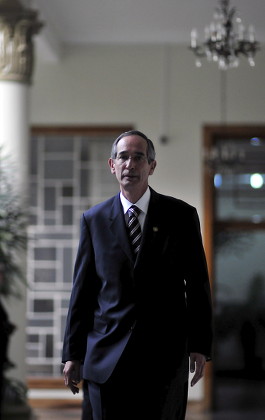 Guatemalas President Alvaro Colom Walks Through Editorial Stock Photo ...