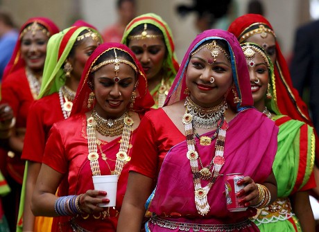 Hindu Dancers Prepare Cultural Show Part Editorial Stock Photo - Stock ...