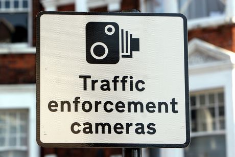 Traffic Enforcement Camera Warning Sign London Editorial Stock Photo ...