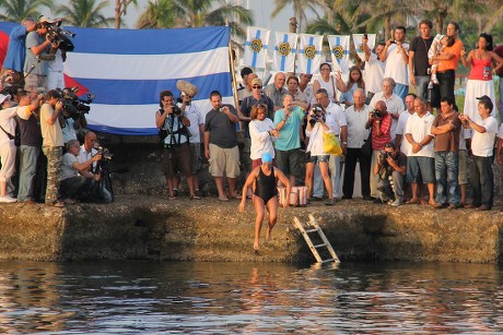 Us Swimmer Diana Nyad Began Her Editorial Stock Photo - Stock Image ...