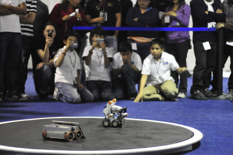 Participants Observe Robots Competition During Expo Editorial Stock ...