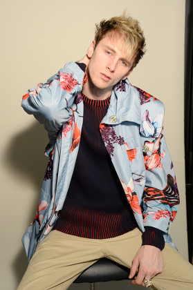 2 Mgk pale pastel light blue floral print pattern patterned jacket ...