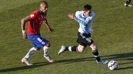 Argentinian Striker Lionel Messi Chilean Midfielder Editorial Stock ...