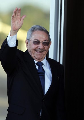 Cuban President Raul Castro Waves Media Editorial Stock Photo - Stock ...