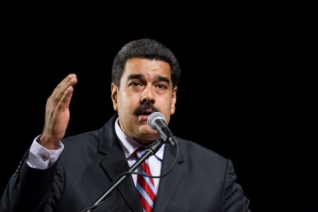 Venezuelan President Nicolas Maduro Delivers Speech Editorial Stock ...
