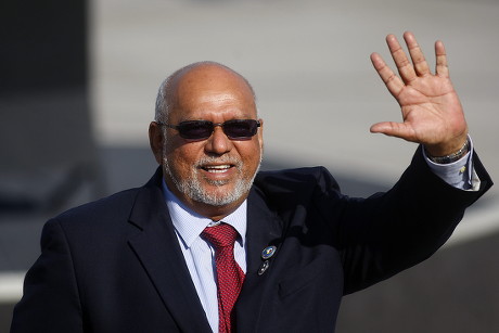 Guyanese President Donald Ramotar Waves Upon Editorial Stock Photo ...