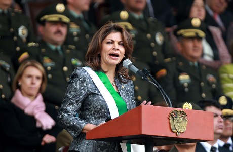 Colombian Police Officers Lift Female Cadet Editorial Stock Photo ...