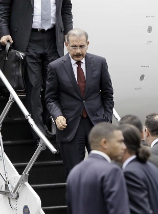 Dominican Republic President Danilo Medina Arrives Editorial Stock ...