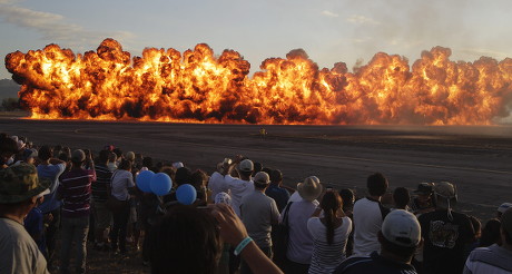 People Watch Pyrotechnics Show Called Richs Editorial Stock Photo ...