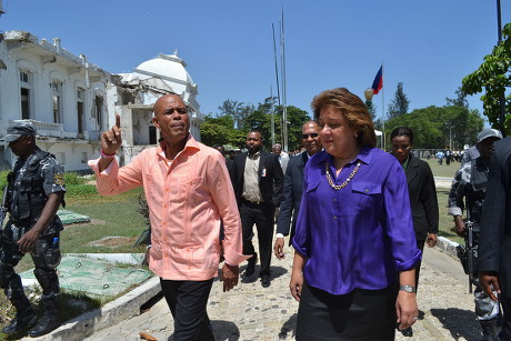 Haitian President Michel Martelly Cl Walks Editorial Stock Photo ...