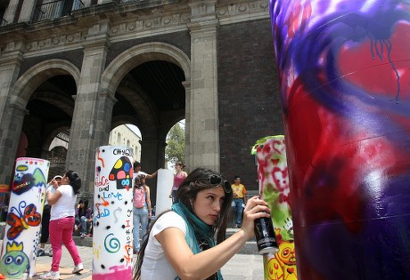 Young Painter Paints Cylinder Part Art Editorial Stock Photo - Stock ...