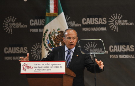 Mexican President Felipe Speaks During Inauguration Editorial Stock ...