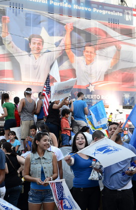 Supporters Puerto Rican Governor Reelection Candidate Editorial Stock ...