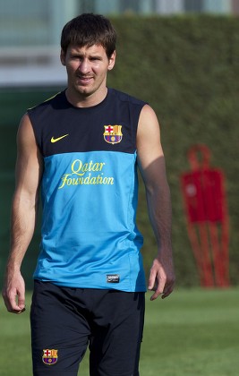 Barcelonas Lionel Messi Takes Part Training Editorial Stock Photo ...
