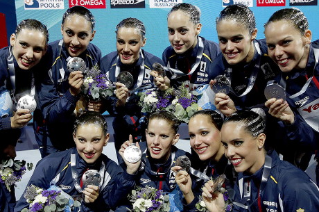Team Spain Compete During Synchronized Swimming Editorial Stock Photo ...