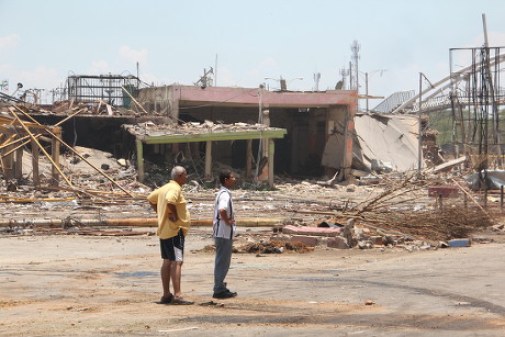 Two Men Inspect Damages Punto Fijo Editorial Stock Photo - Stock Image ...